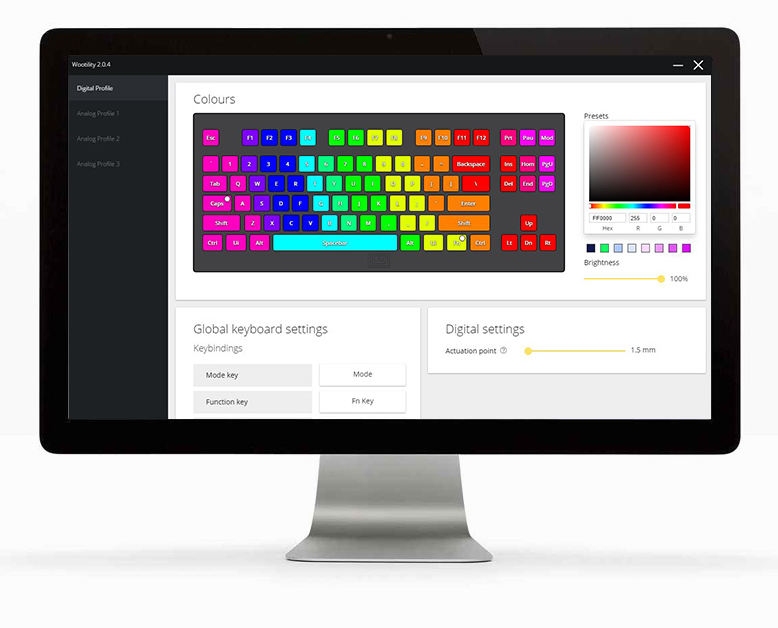 Wooting One 80% 光軸全彩光機械式鍵盤(類紅軸手感) - 2000Fun商城 香港人既遊戲店
